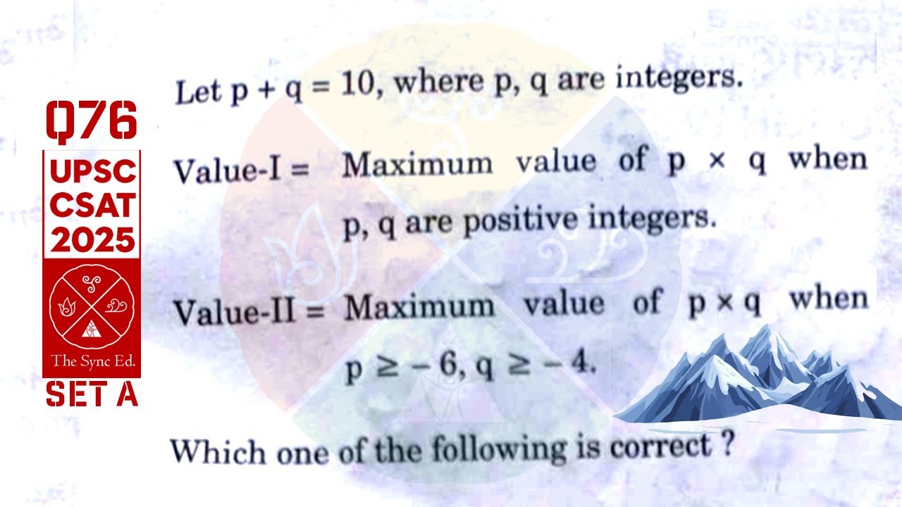 CSAT 2025 set A Q76: Let p+q=10, where p,q are integers. - YouTube