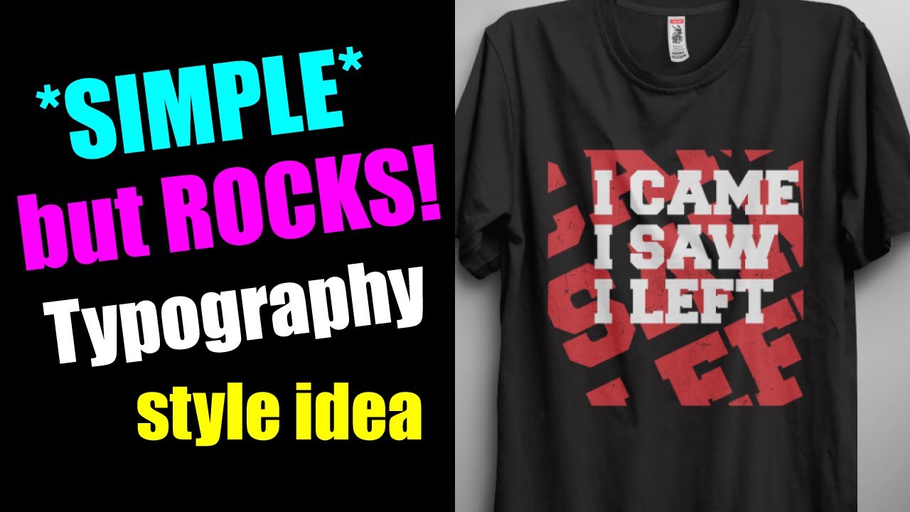 No More Boring Typography POD Design - YouTube