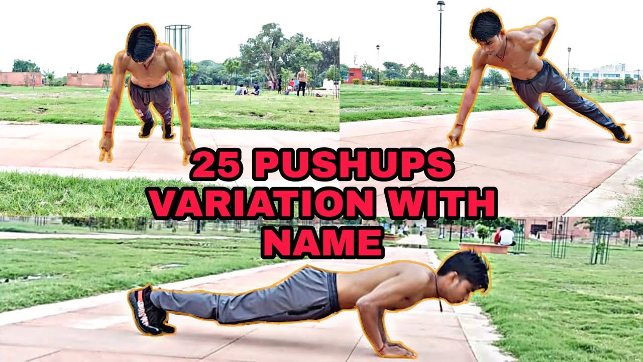 #25 pushups variations with name | 25 type pushups variations - YouTube