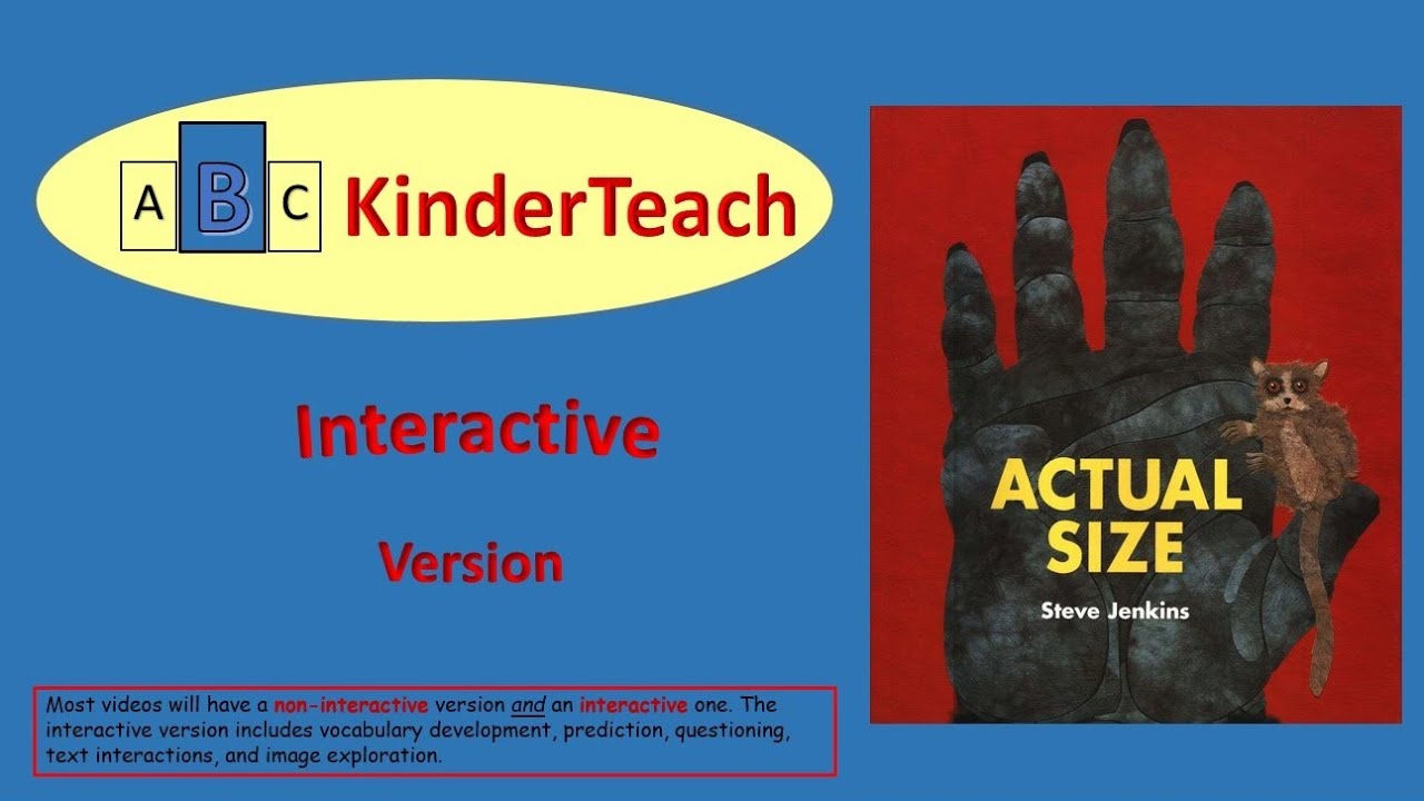 Actual Size - Interactive Read Aloud - YouTube