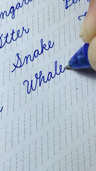 Whale, How to write animal name in English cursive writing | Cursive ...