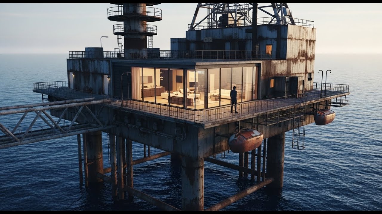 Extreme Build | Living on an Abandoned Oil Rig - YouTube