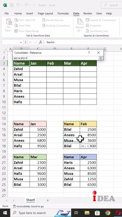Don't Consolidate Data Manually in Excel‼️Instead Use this Amazing Trick | Learn Excel # ...