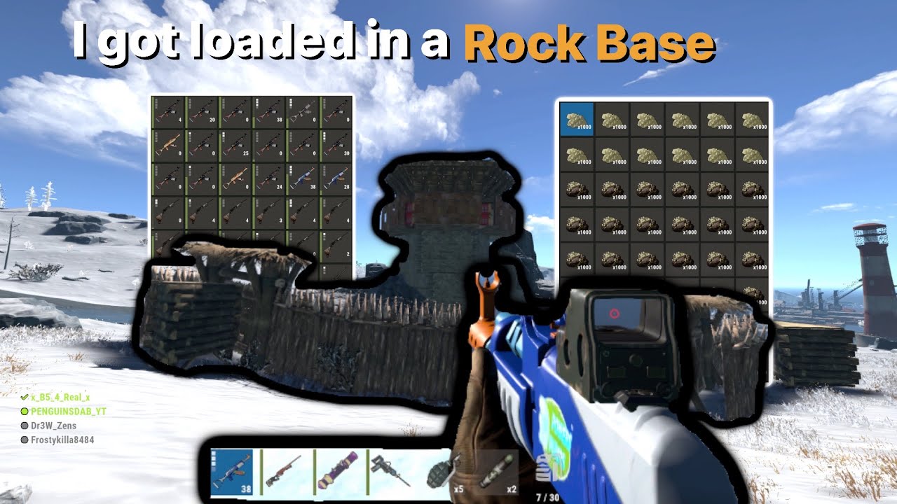 I Got Loaded in a Rock Base -Rust Console - YouTube