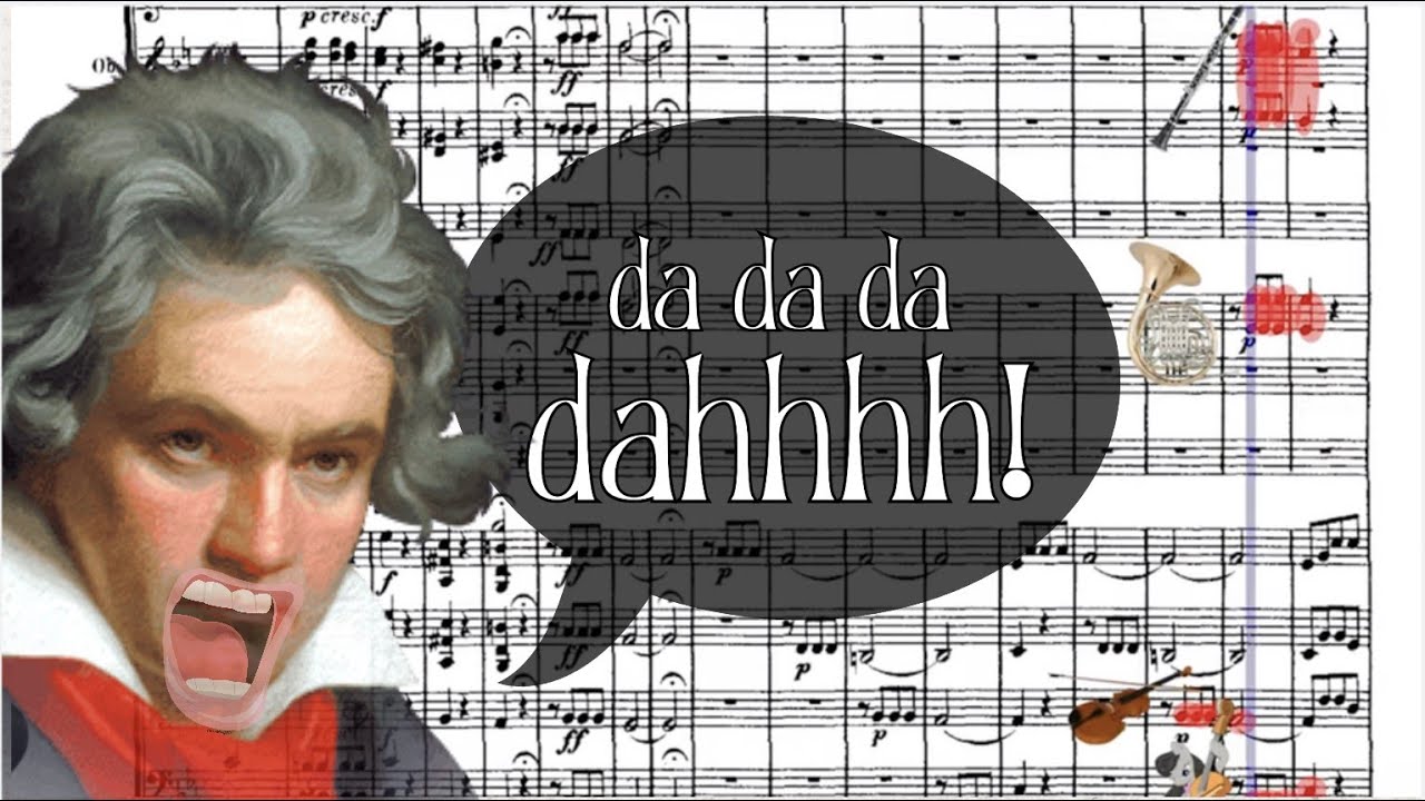 An annotated score of Beethoven's Fifth...counting the Da-Da-Da-Dahs ...