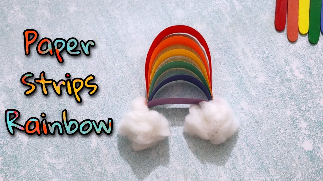Paper Strips Rainbow : Paper Craft, Hand Craft, Craft Ideas🐹 - YouTube
