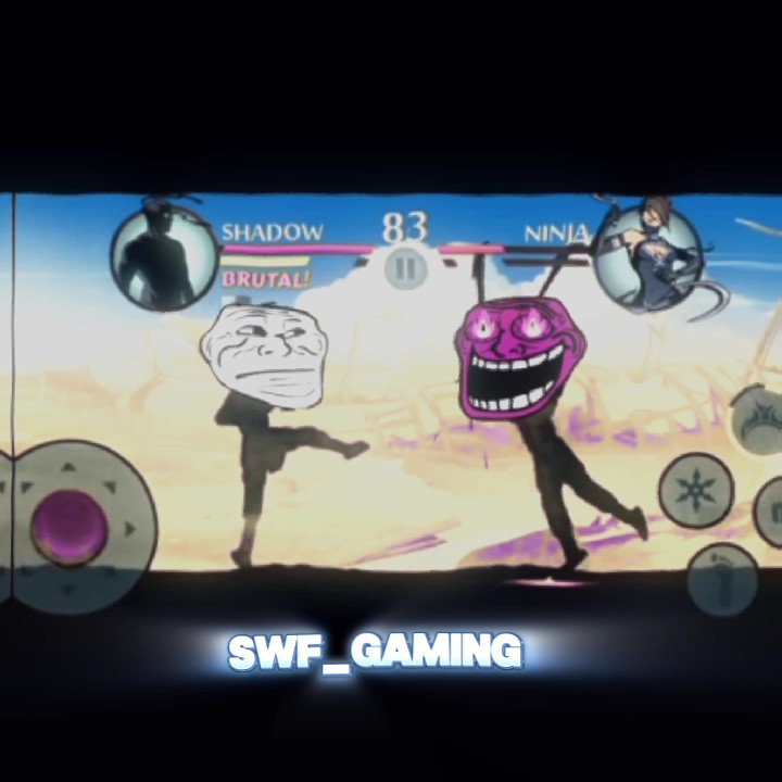 SHADOW FIGHT-2 TROLL FACE EDIT 🔥🗿#shorts #viral #shadowfight2 # ...