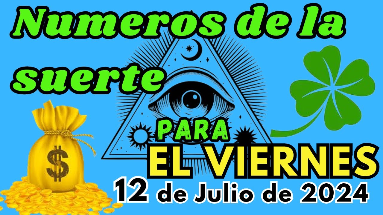 NUMEROS de la SUERTE🍀 del VIERNES 12 de JULIO // CRUZ de la SUERTE y PIRAMIDE de la SUERTE - YouTube