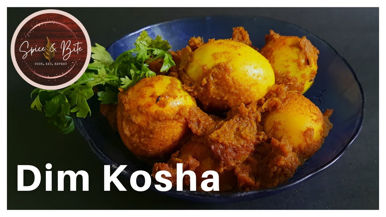 Dim kosha | Egg kosha | Egg curry | Restaurant Style Egg curry - YouTube