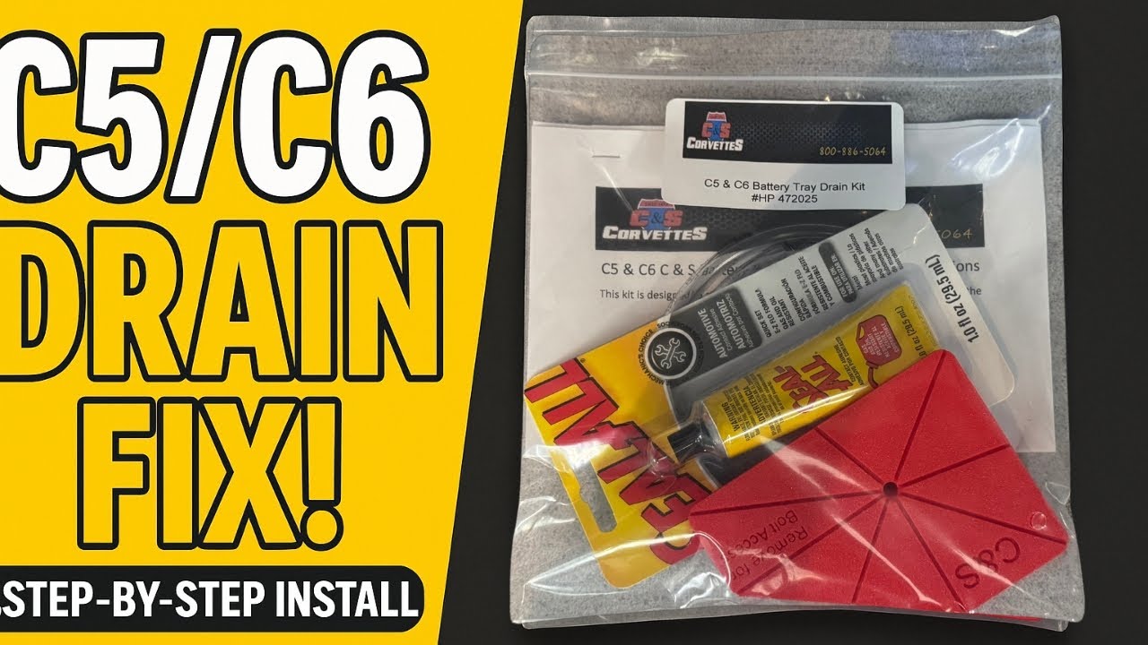 C5/C6 Corvette Battery Tray Drain Installation: A Corvette How-To - YouTube