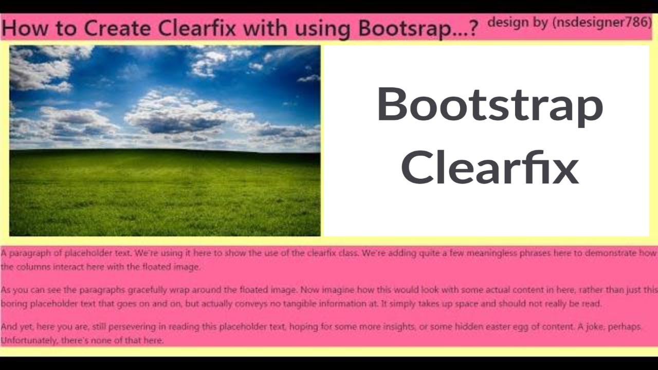 How to Create Clearfix in Bootstrap...? / Bootsrap Clearfix / by ...