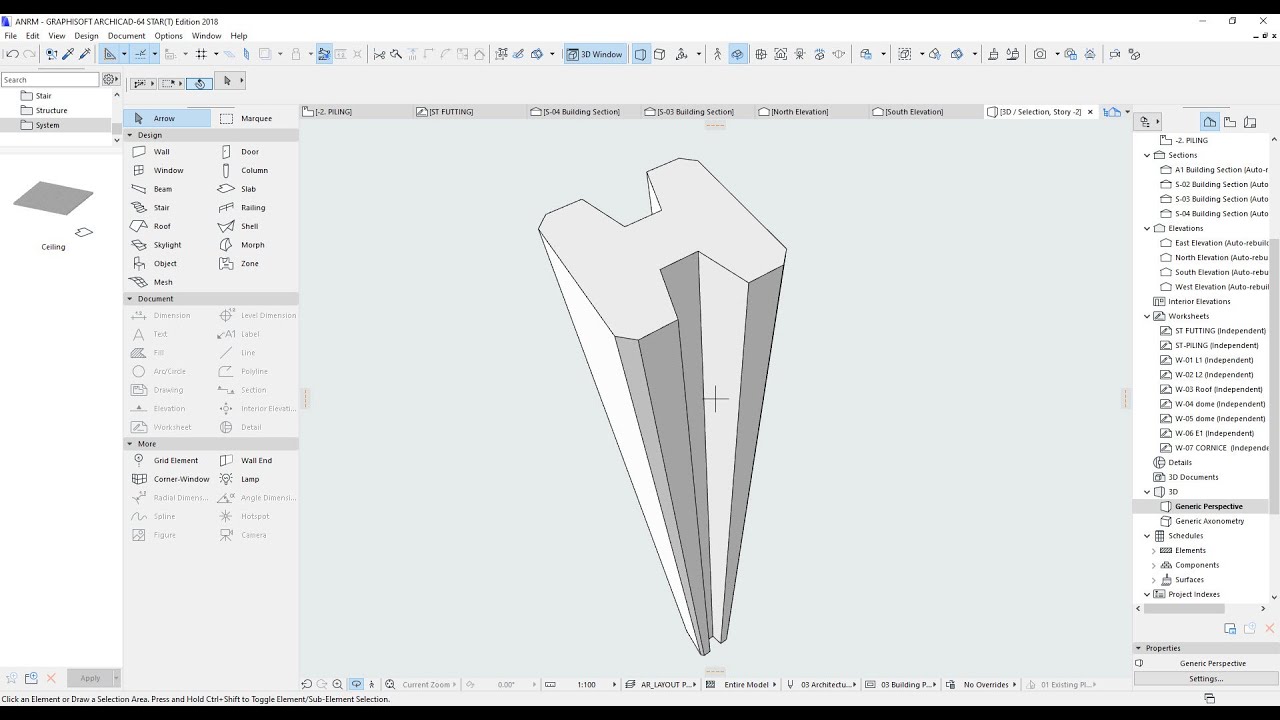 How to create Piling with Archicad Profile - YouTube