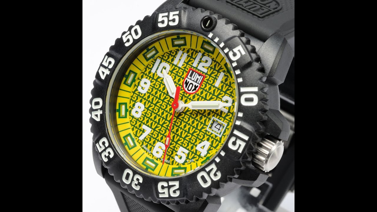 LUMINOX WATCH 3055.25TH NAVY SEAL COLORMARK 3050 SERIES YELLOW REVIEW ...