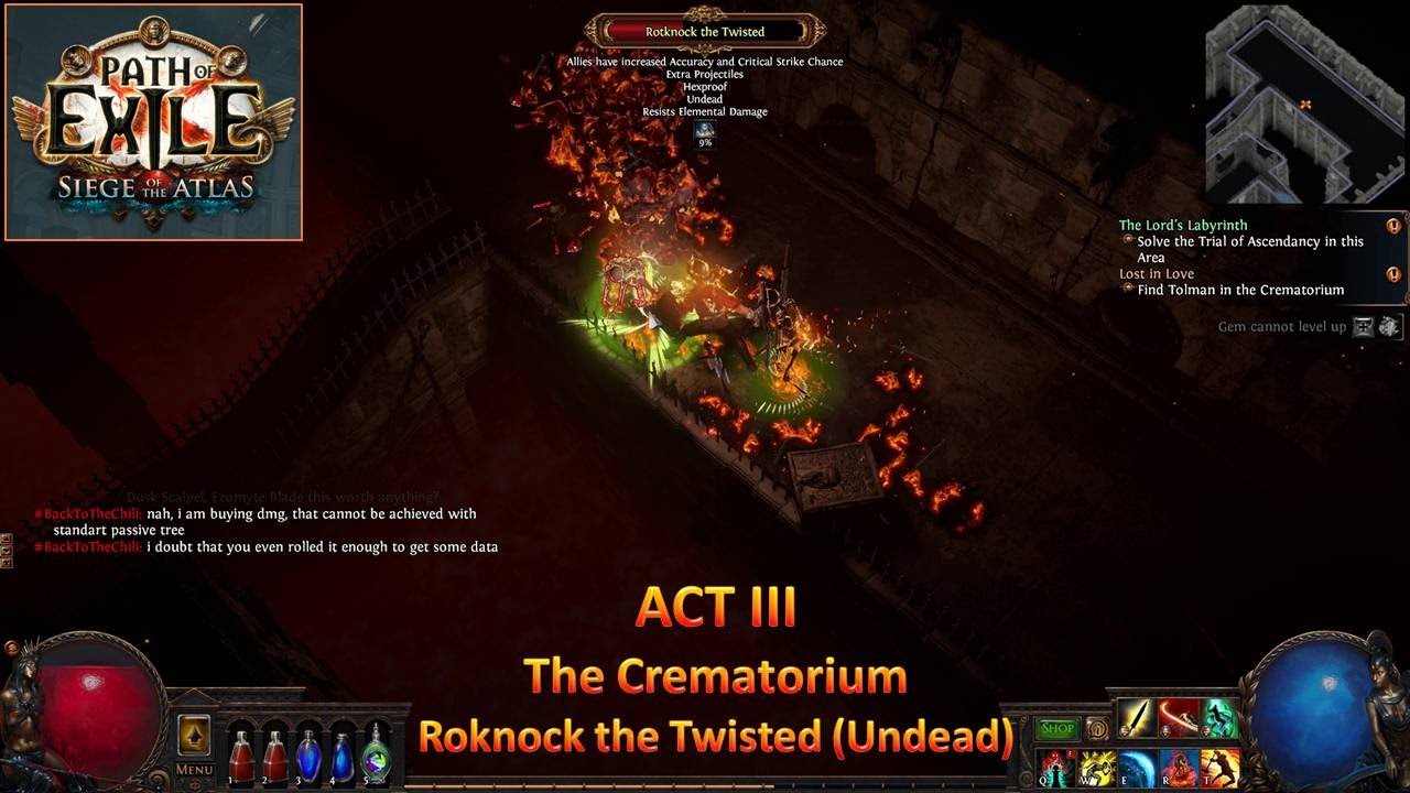 Path of Exile - ACT III - The Crematorium - Rotknock the Twisted ...