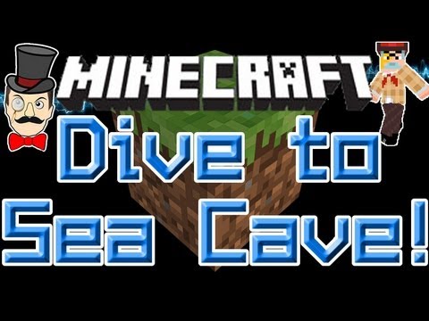 Minecraft 1.9 SEA CAVE ! Deep Sea Dive to Underwater Ocean Ravine ...