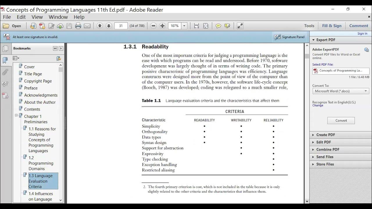 Theory of Programming Language 26/April Lect. Characteristics based on ...