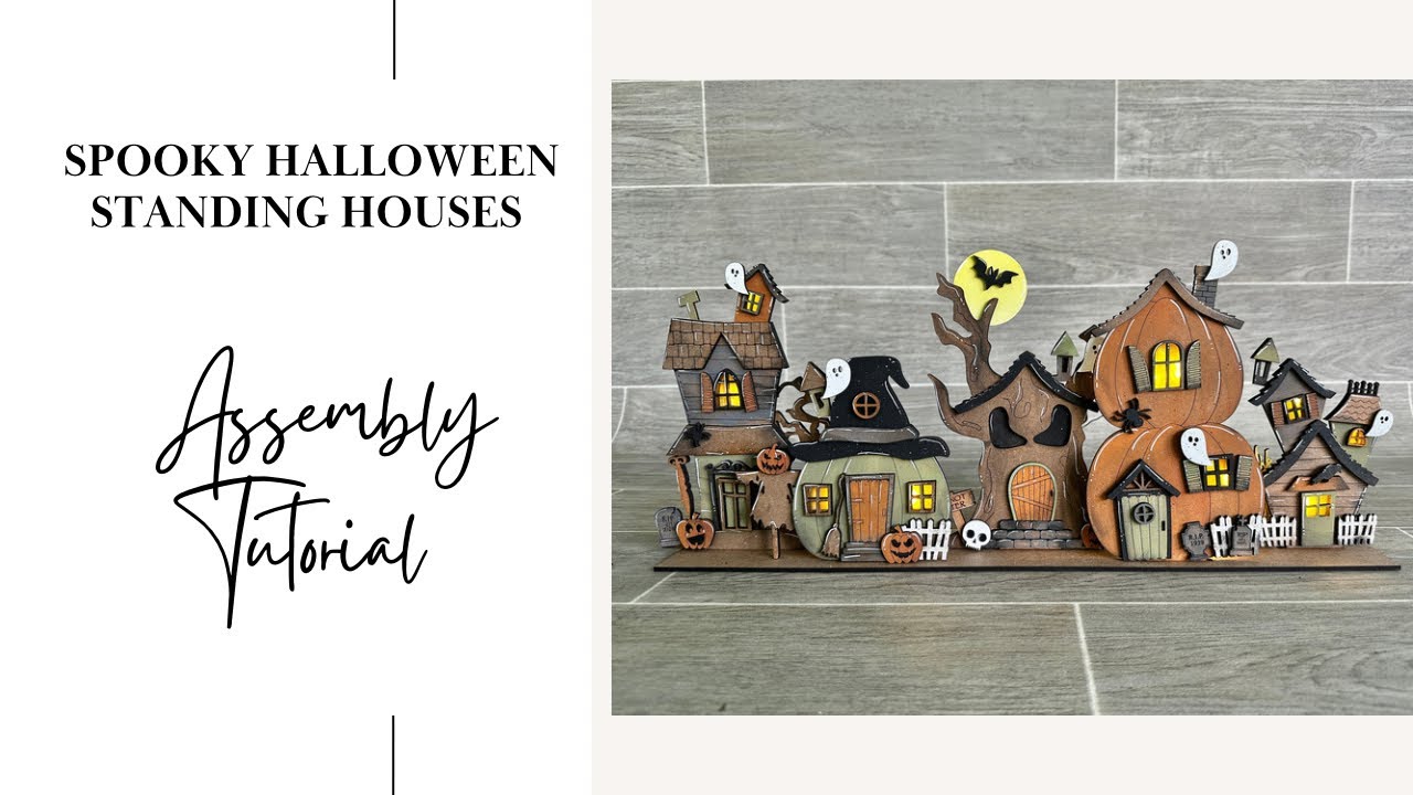 Spooky Halloween houses and how to add lights!!! - YouTube