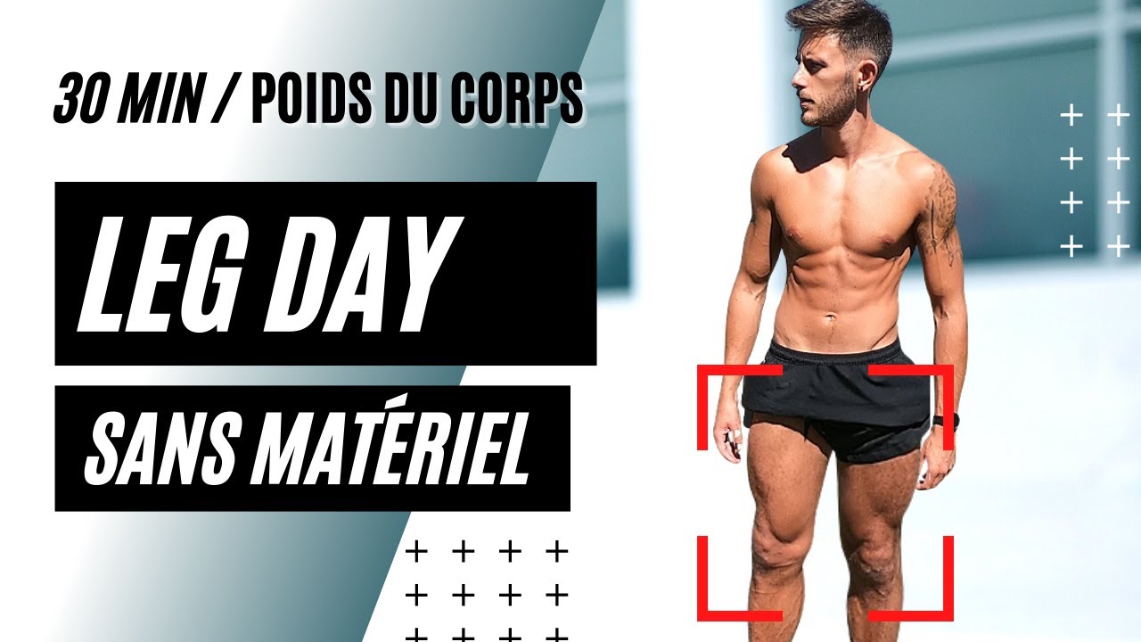SÉANCE JAMBES au POIDS DU CORPS ⎜ Cuisses - Fesses - Mollets - YouTube