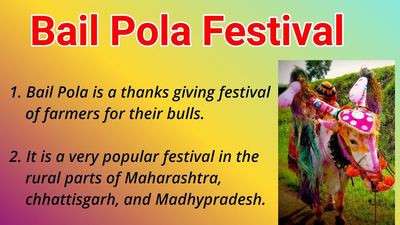 10 Lines Essay on Bail Pola Festival// Chaandu's World - YouTube