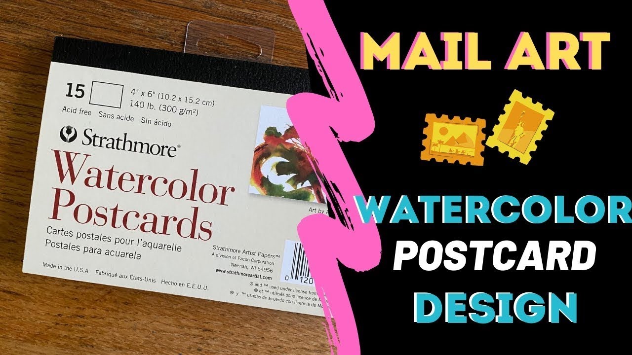 MAIL ART | Postcard Design Ideas by APPLYING WATERCOLOR sketchbook ...