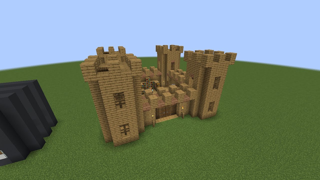 How to Build a Wooden Castle in Minecraft ! - YouTube