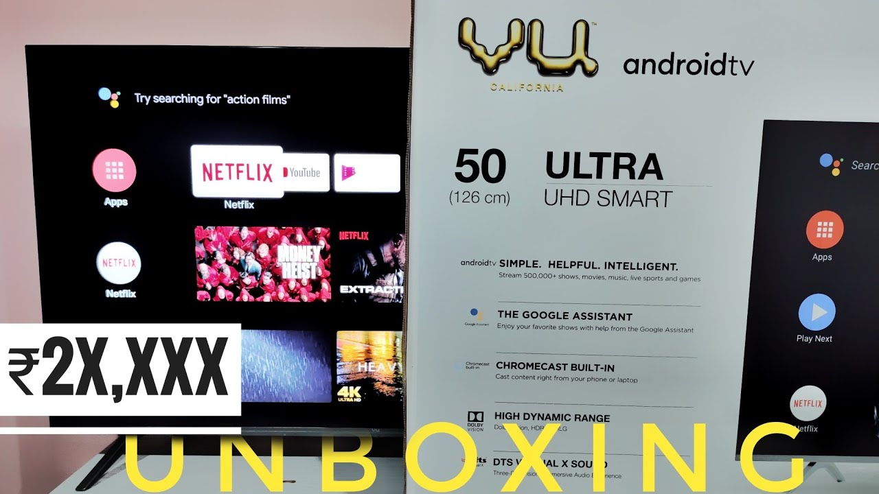 VU tv Ultra 4K UNBOXING & First Impressions | Android Smart TV | Ultra ...