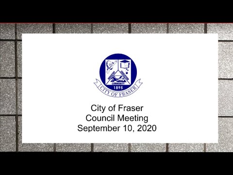 City of Fraser City Council Meeting September 10, 2020 - YouTube