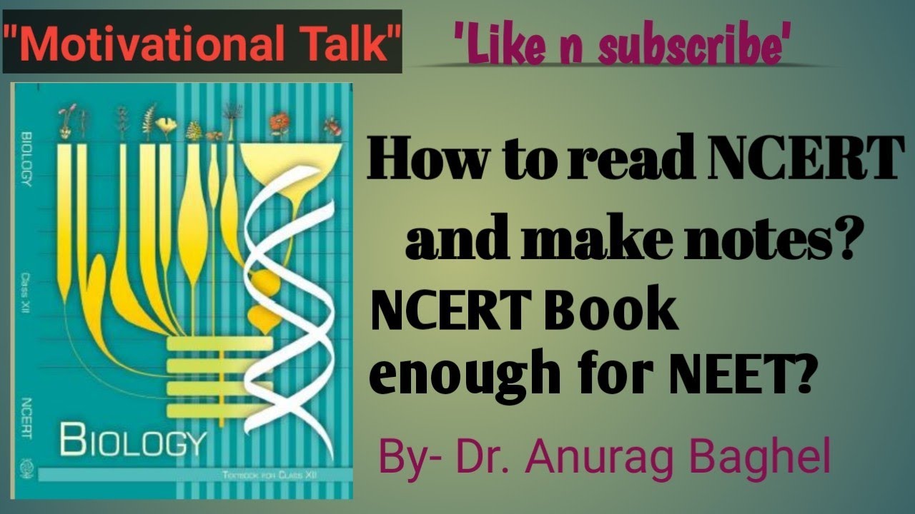 How to read NCERT Books for NEET | Motivational Talk | TARGET NEET ...