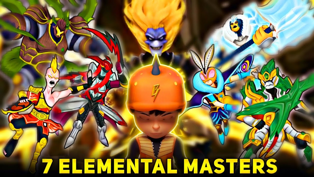 😱 BoBoiBoy vs 7 Ancient Elemental Masters | Hindi - YouTube