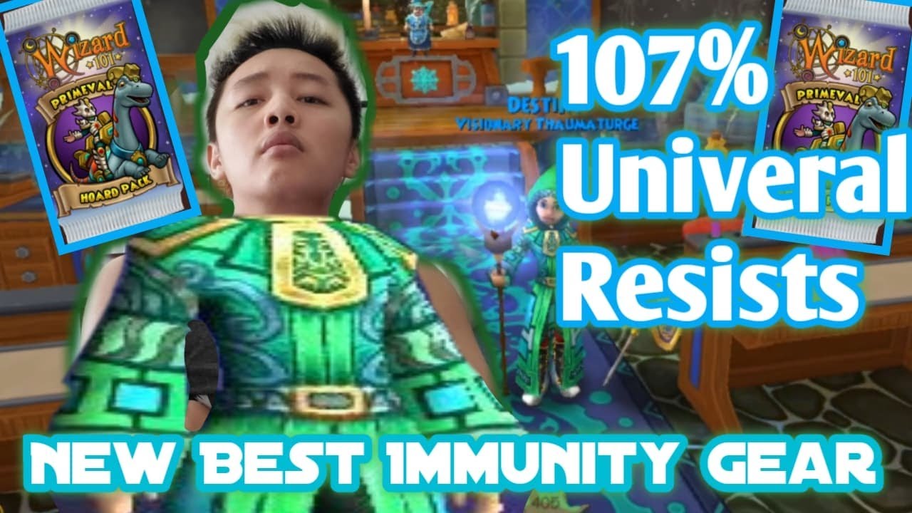 Wizard101: *SPOILER ALERT* NEW 107% Universal Resist FULL IMMUNE BUILD ...