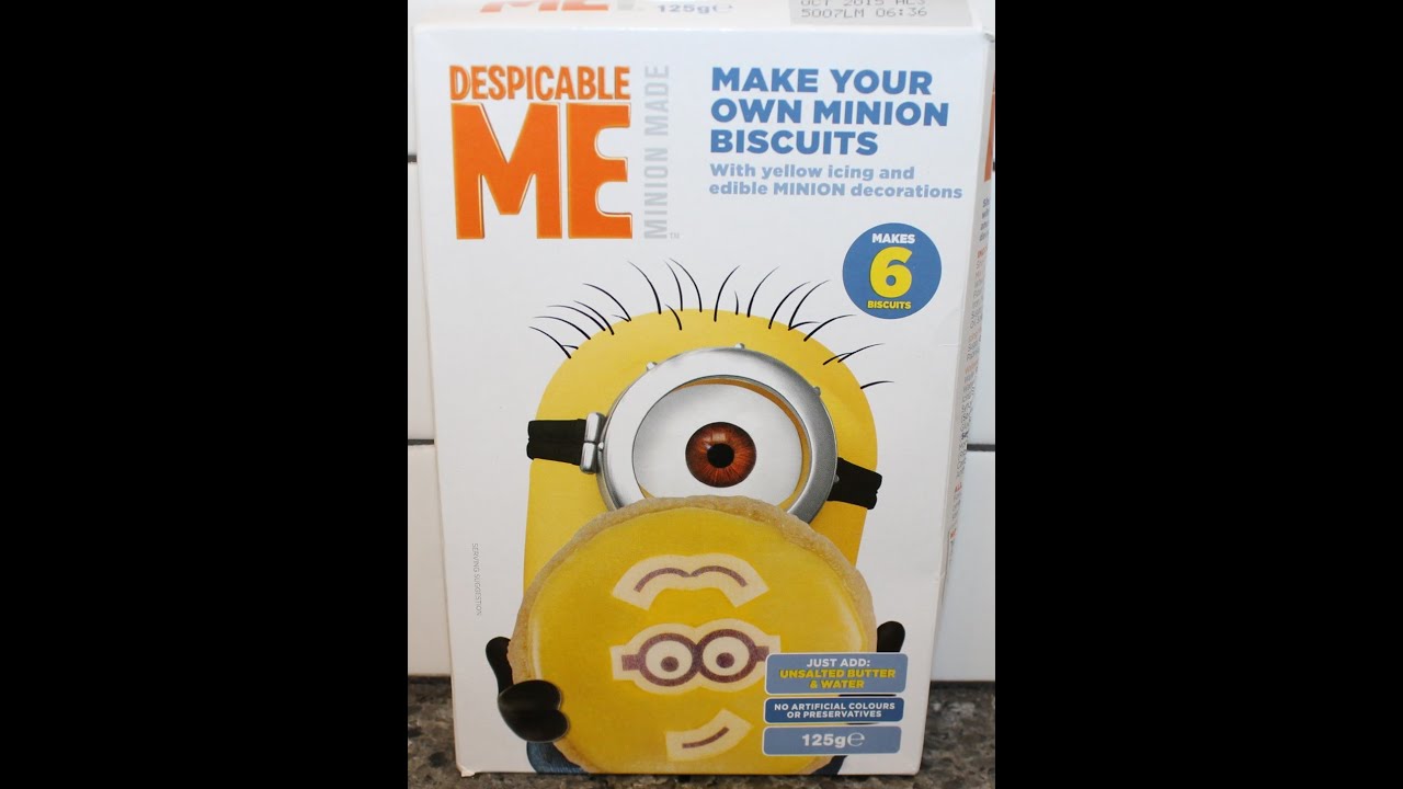 England Eatables #13 Despicable Me Make Your Own Minion Biscuits - YouTube