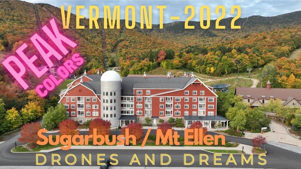 Vermont Peak Fall Foliage at Sugarbush Mt Ellen Drone 4K - YouTube