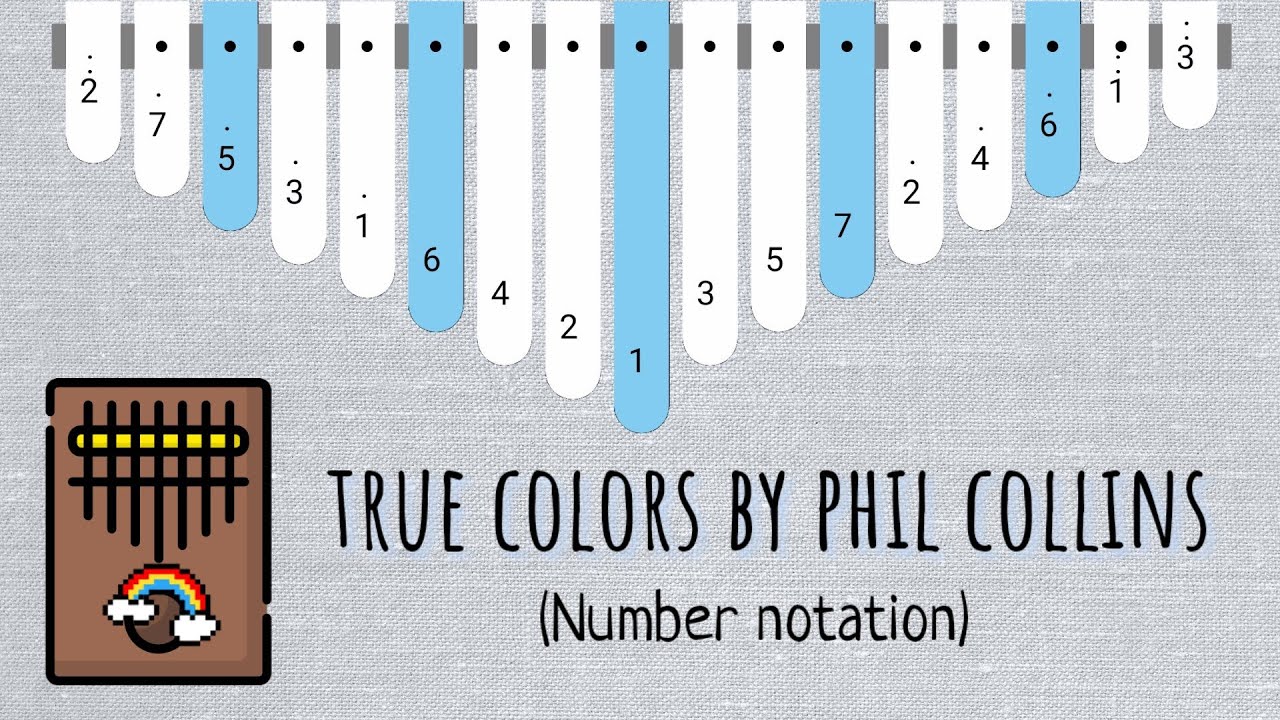 True Colors| Easiest Kalimba tutorial (Number notation) - YouTube