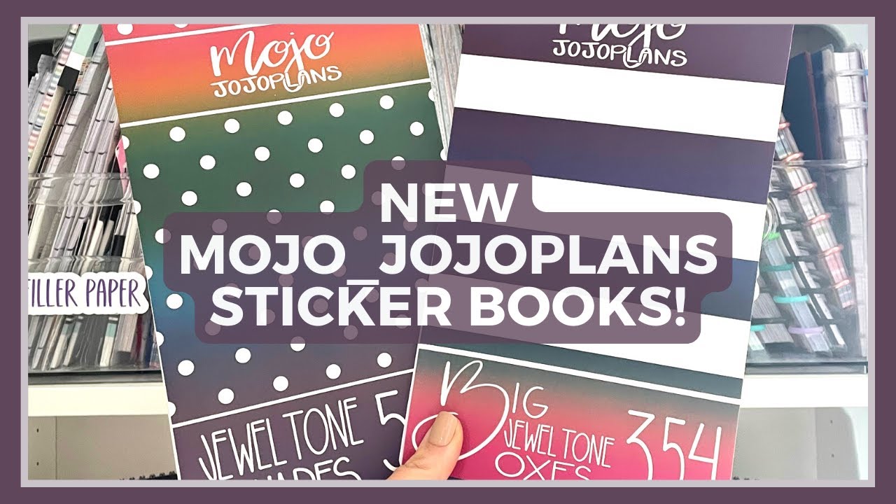 NEW Mojo Jojo Plans Functional Sticker Books | Jewel Tone Big Boxes and ...