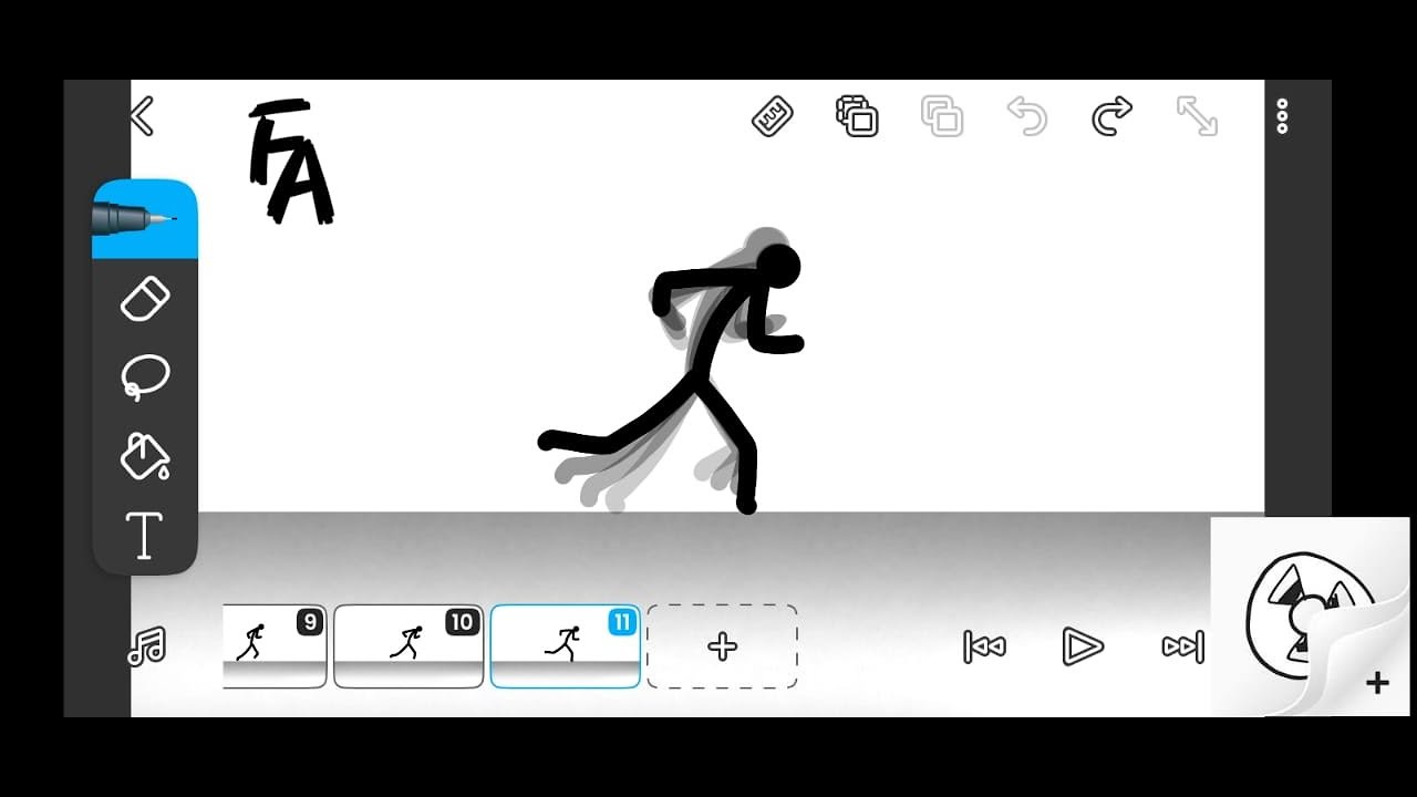 aku membuat animasi berlari part 2 ||24FPS||FLIPACLIP||looping ...