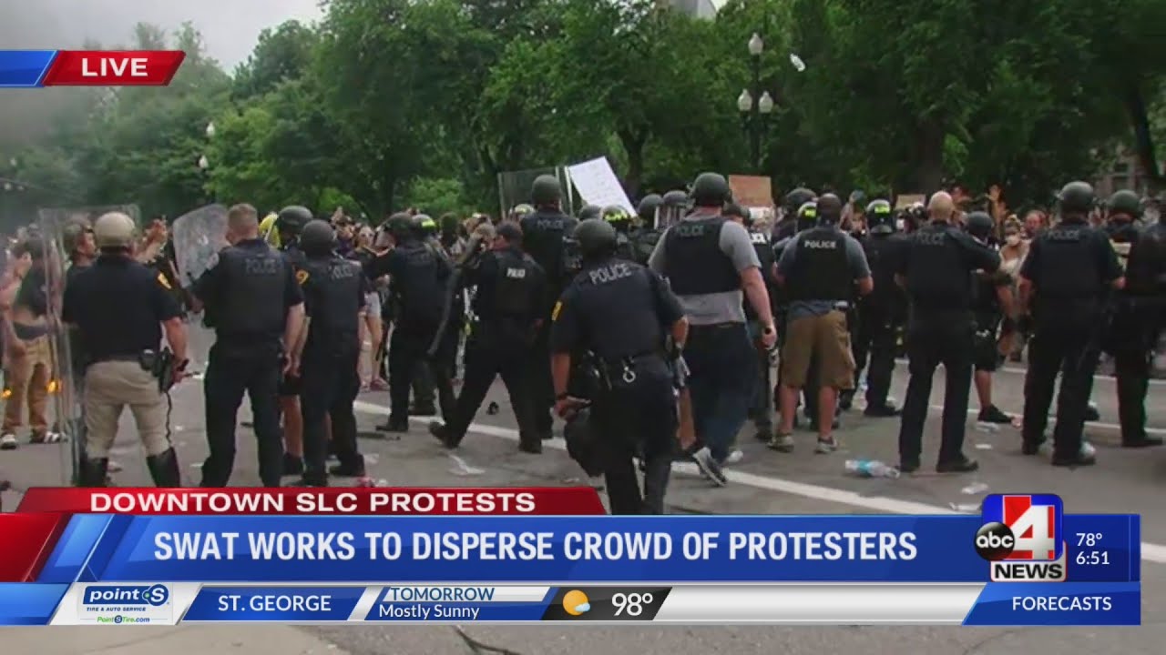 Violent protests in Salt Lake City pt. 3 - YouTube