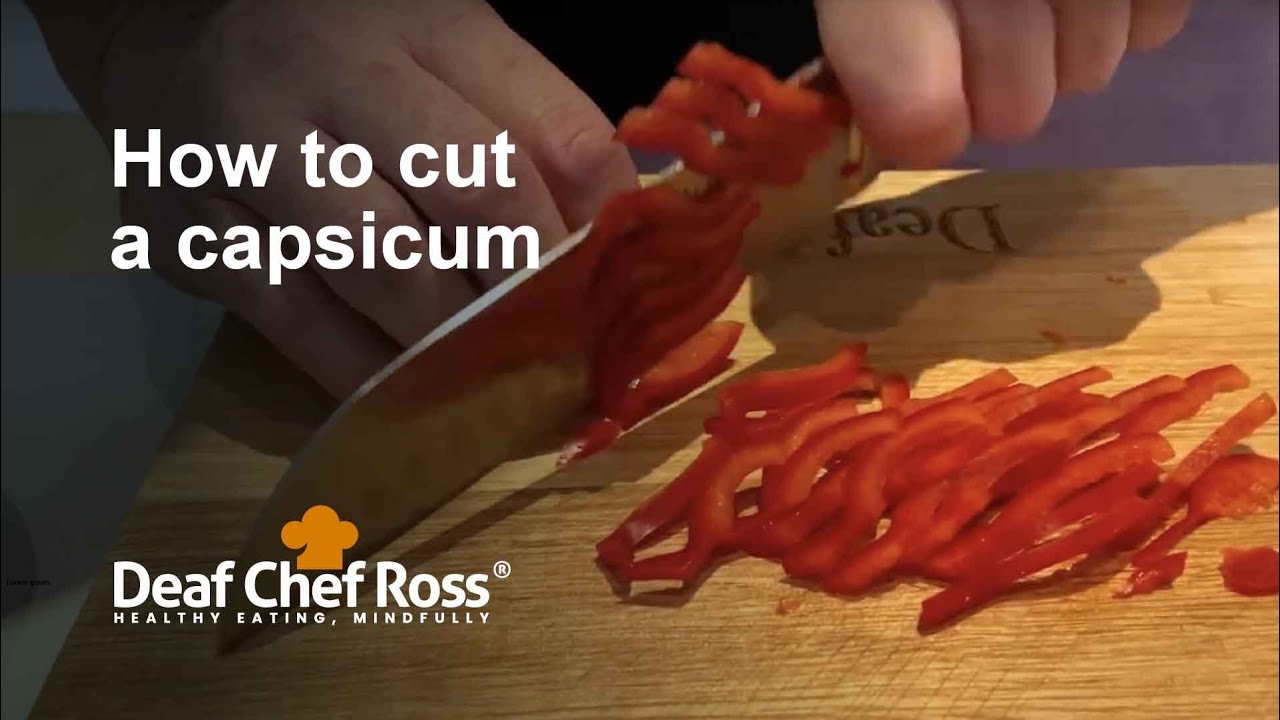 How to cut a capsicum - YouTube