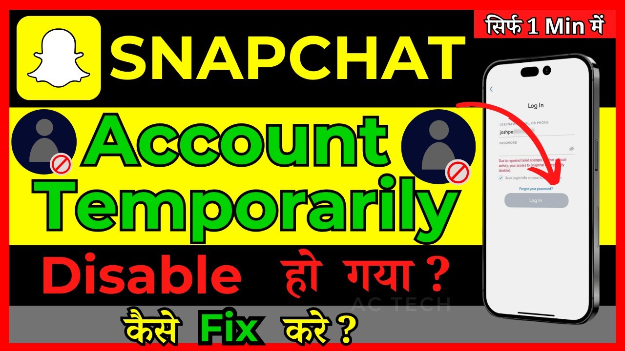 How To Fix Snapchat Login Temporarily Disabled | Snapchat Account ...