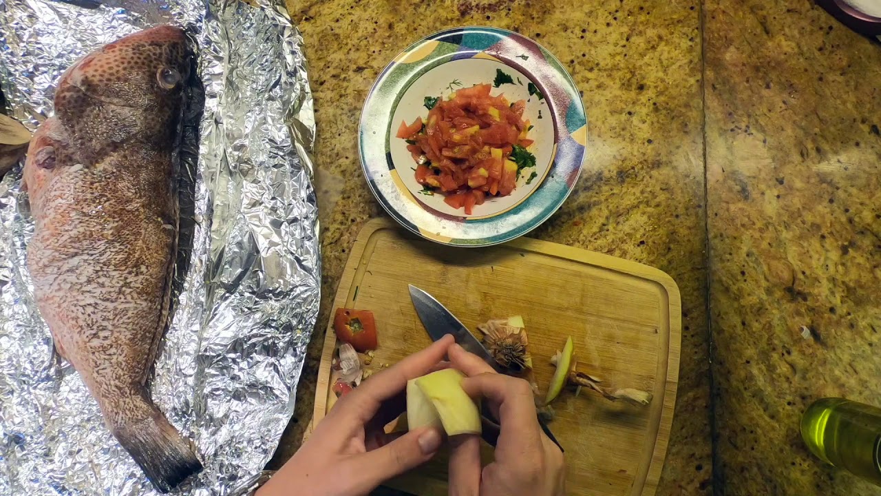 Cooking Whole Grouper Fish - YouTube