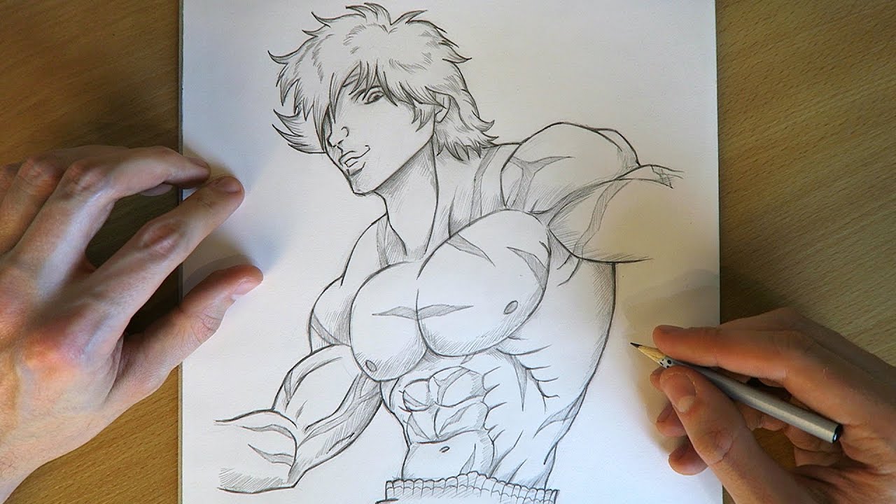 Step by Step Anime Drawing Tutorial | Baki The Grappler (Fighting ...
