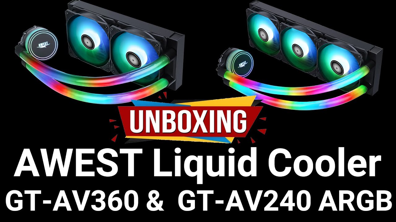Unboxing AWEST GT-AV360 GT-AV240 ARGB Liquid Cooler - YouTube
