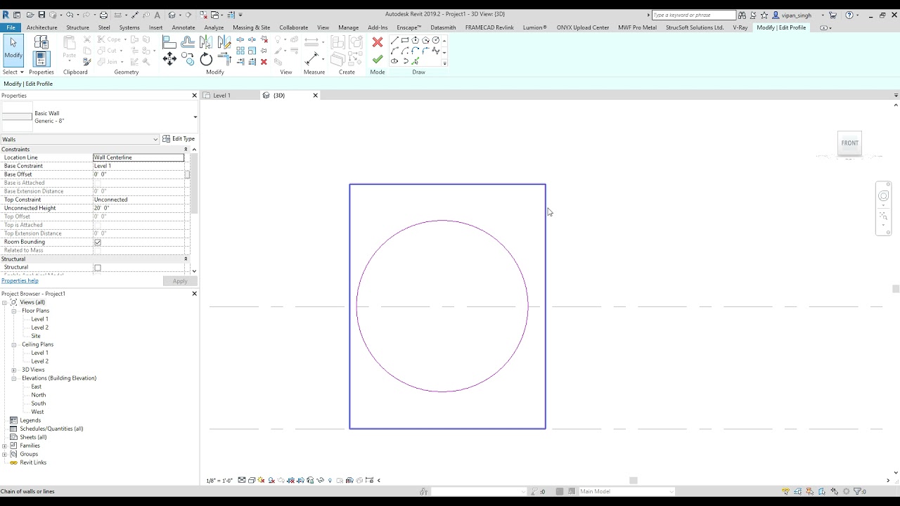 R3 | How to Edit Wall Profile | Custom Wall Shape | Revit Tutorial ...