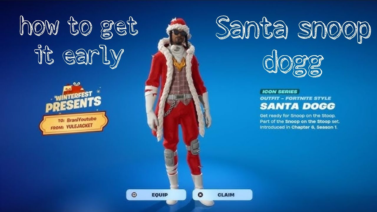 How to get Santa snoop dogg early ⚡ #fortnite - YouTube