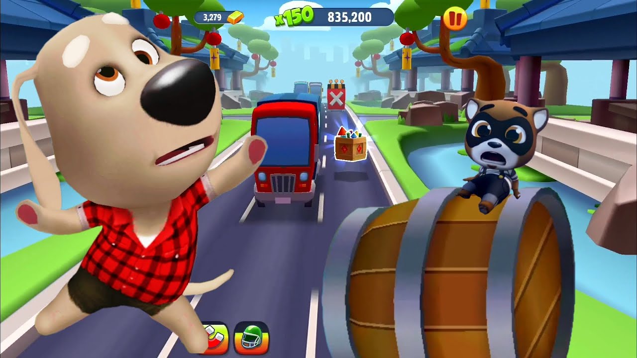 Talking Tom Gold Run - Boss Ben vs Boss Raccoon - FHD Full Screen - Top ...