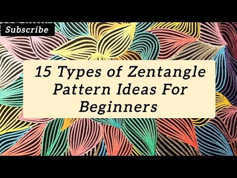 15 Types of Zentangle Pattern Ideas for beginners|| Zentangle Pattern # ...