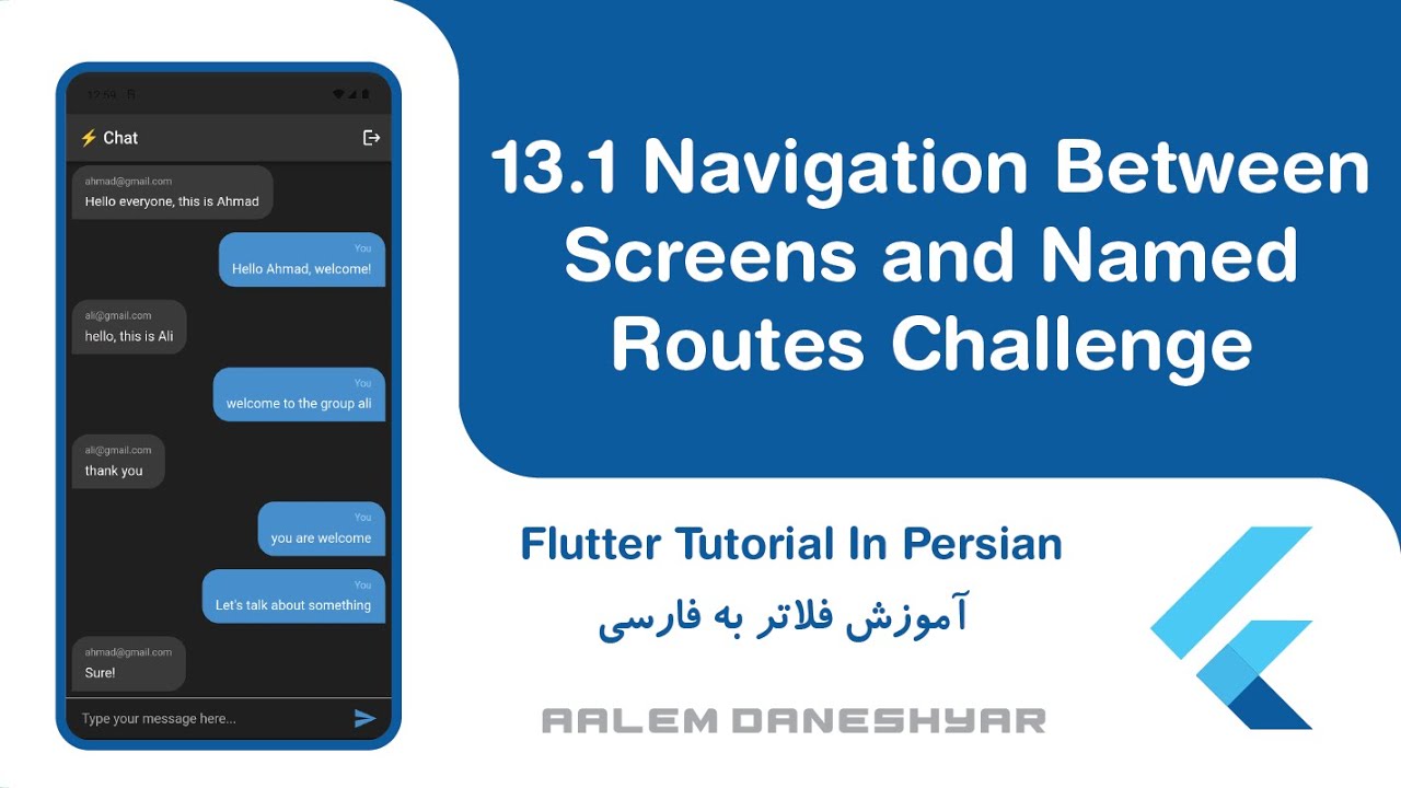 13.1 Flash Chat | Navigating Between Screens and Named Routes Challenge ...