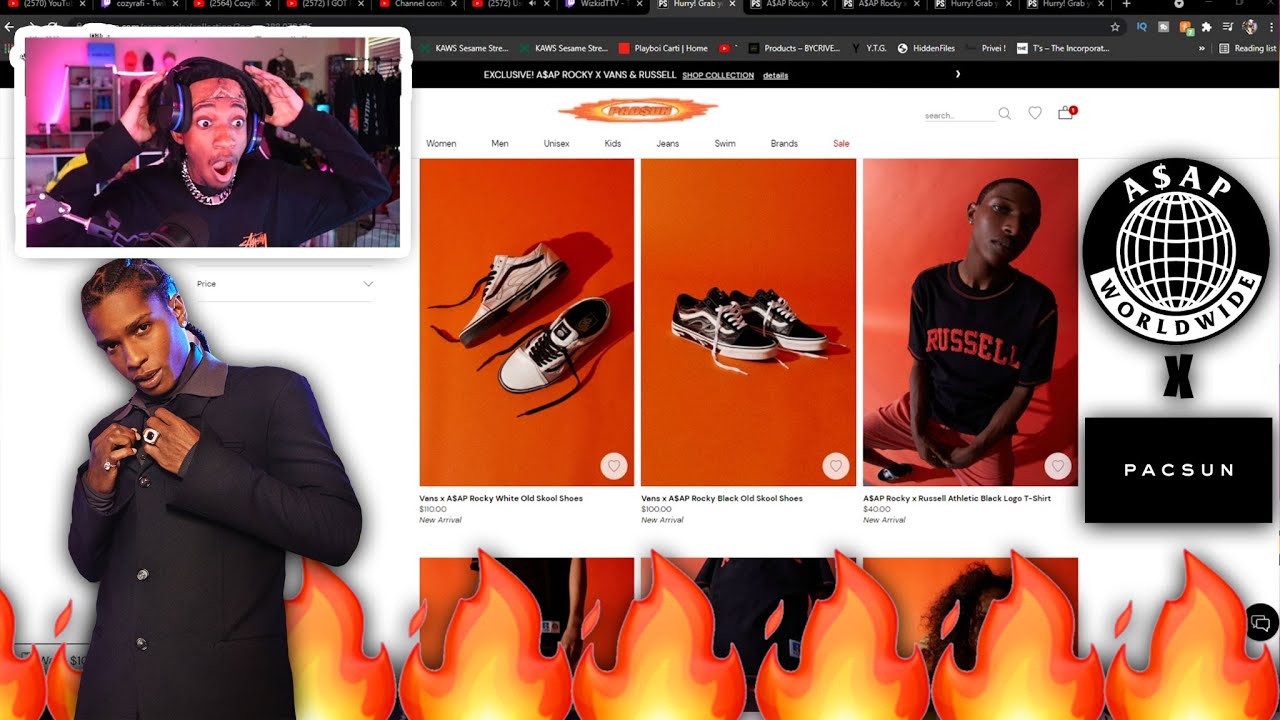 ASAP ROCKY X PACSUN COLLECTION REACTION! 🔥🔥🔥 - YouTube