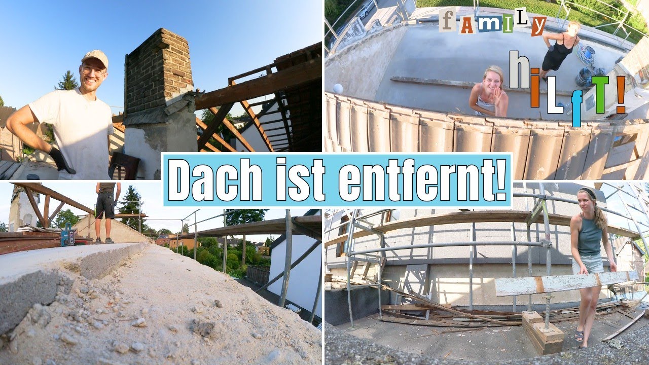 Bauvlog N°87 | DACH ANHEBEN | Alle Ziegel und Balken entfernt! | Folge ...
