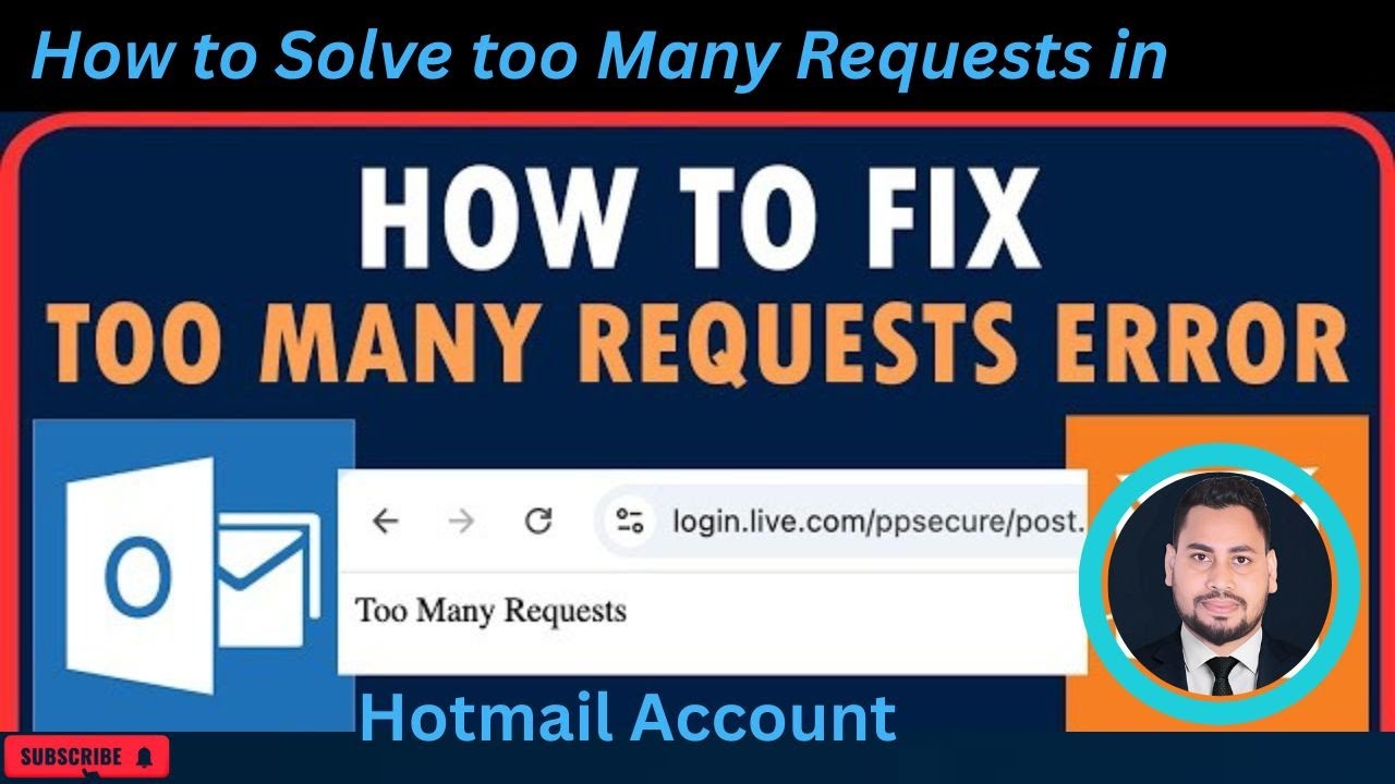 How to solve too many requests in Hotmail Account | Raju Ahemed - YouTube