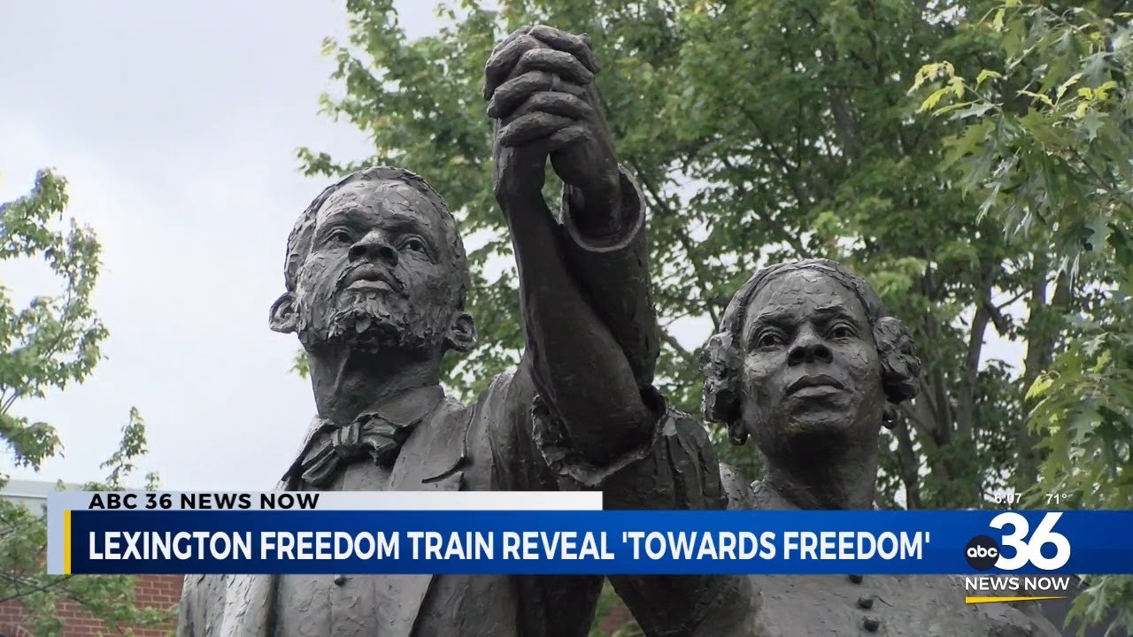 Lexington Freedom Train unveils monument - YouTube